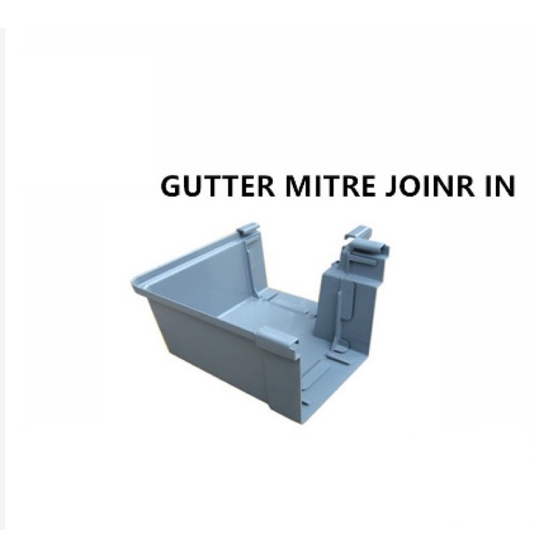 F300 PVC GUTTER MITRE FITTING (PVC RAINWATER GUTTER) GREY (PIPE SALUR ...