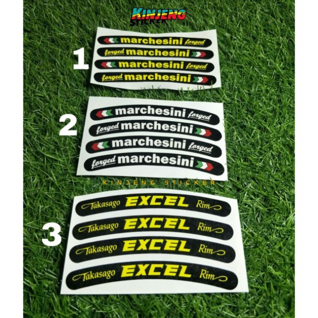 STICKER MARCHESINI RIM / TAKASAGO EXCEL RIM | Shopee Malaysia