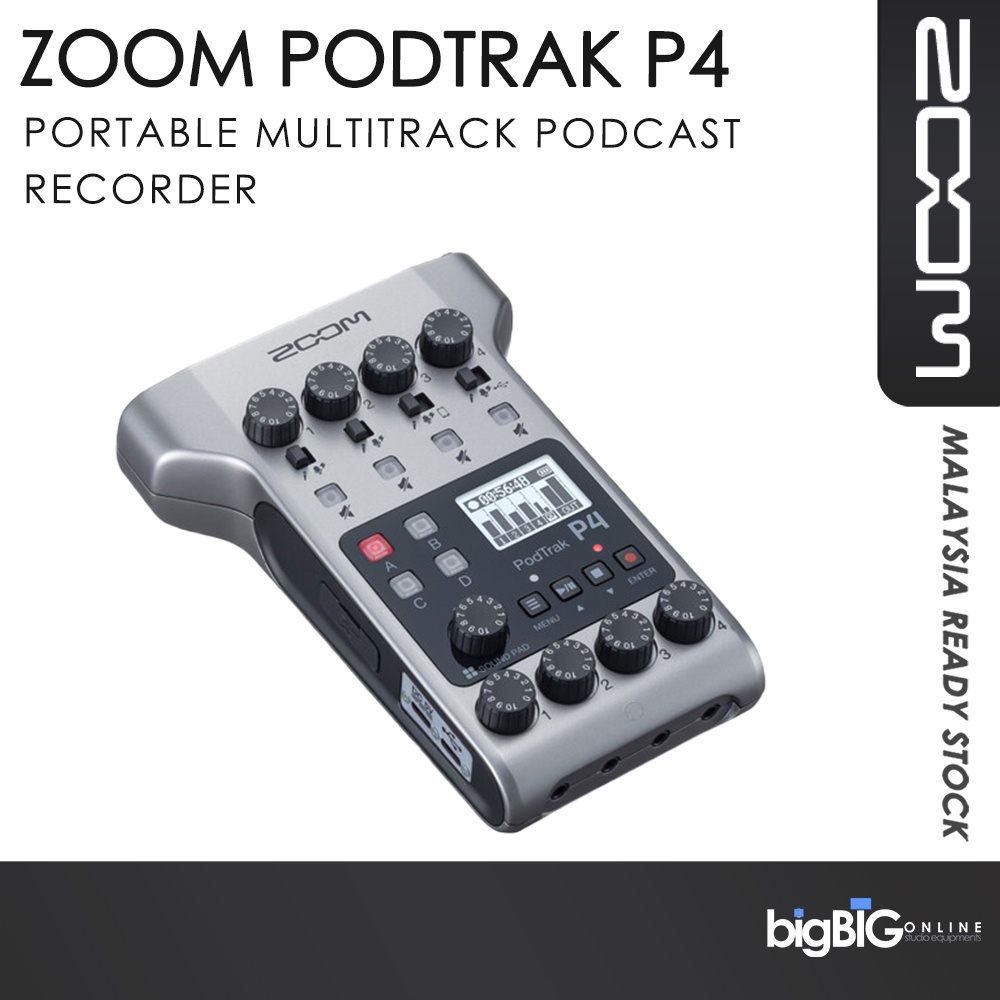 Zoom PodTrak P4 Portable Multitrack Podcast Recorder | Shopee Malaysia