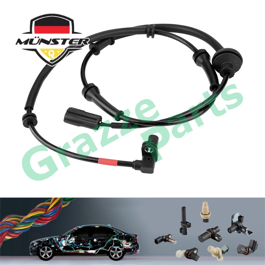 (1pc) Münster Anti-Lock Braking System ABS Speed Sensor Front / Rear ...
