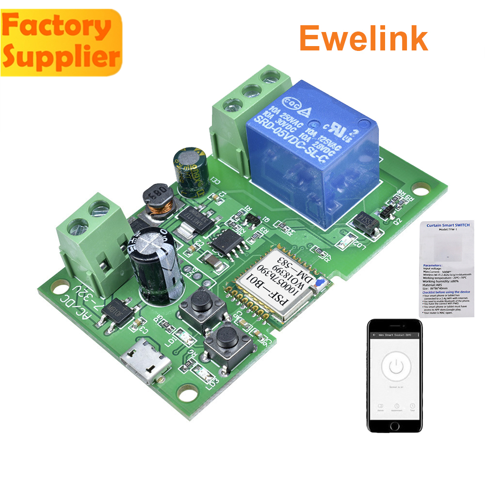 Ewelink USB DC 5V and AC DC 7-32V Jog Self-locking WiFi Wireless Smart ...