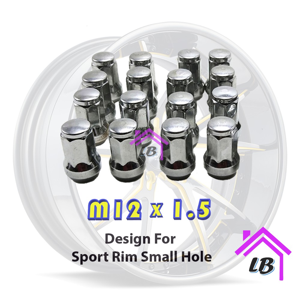 Heptagon Nut Lock Nut Wheel Nut Sport Rim Skru Tayar Kereta Tayar Screw ...