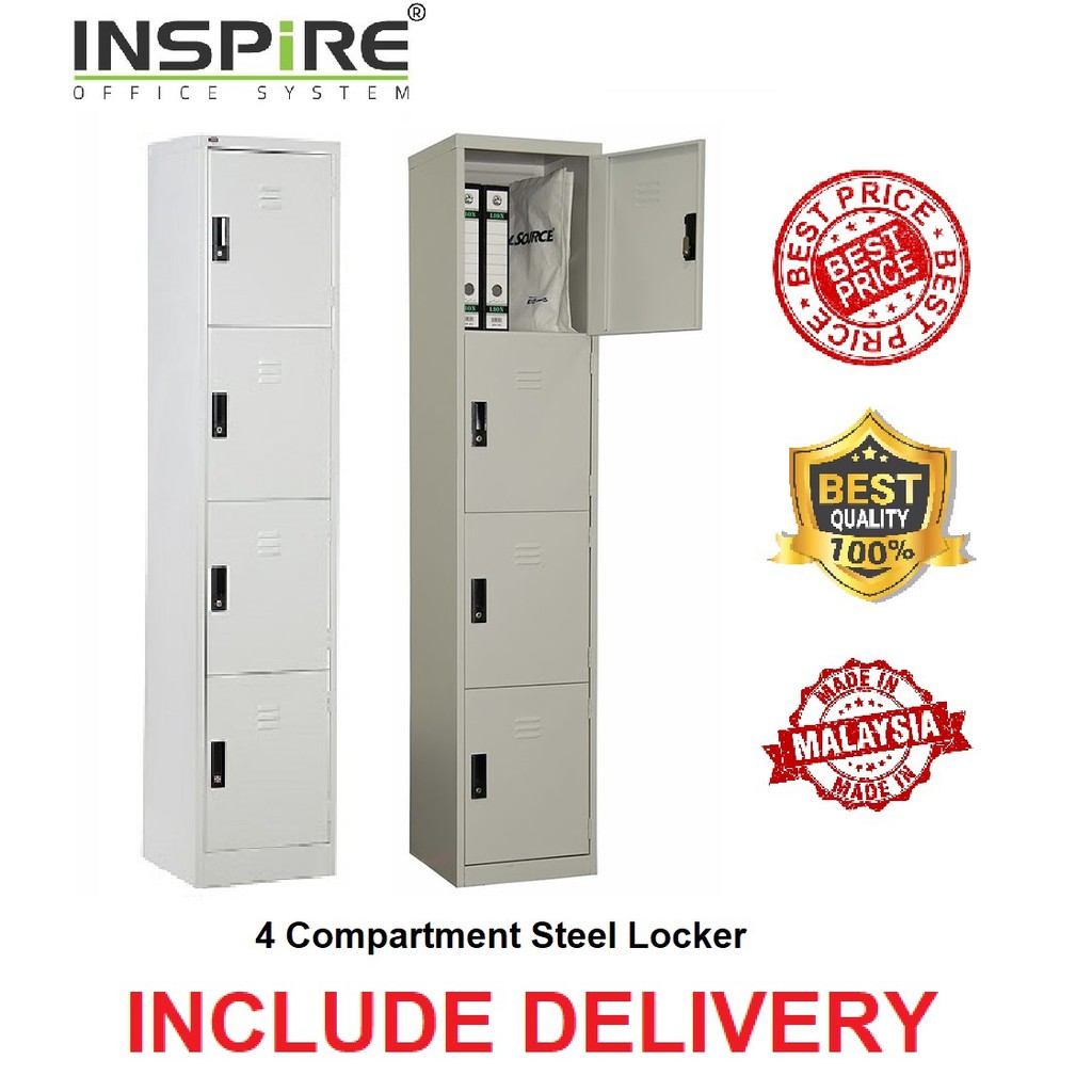 4 Door Compartment Steel Locker | Shopee Malaysia