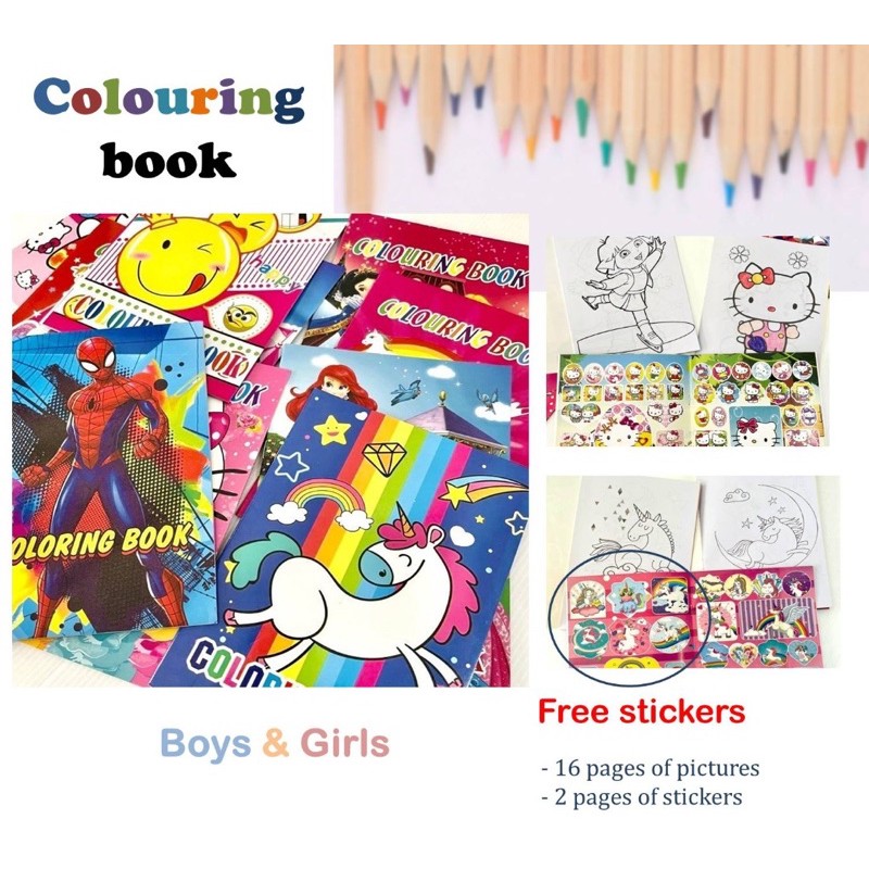 Colouring book buku warna cartoon colouring book Buku Mewarna Percuma ...