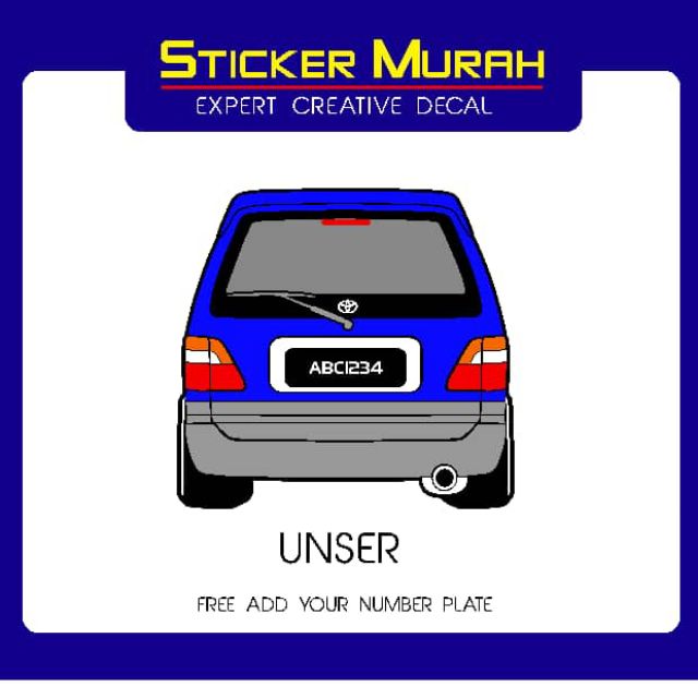 STIKER KERETA. Stiker Kereta Unser | Shopee Malaysia