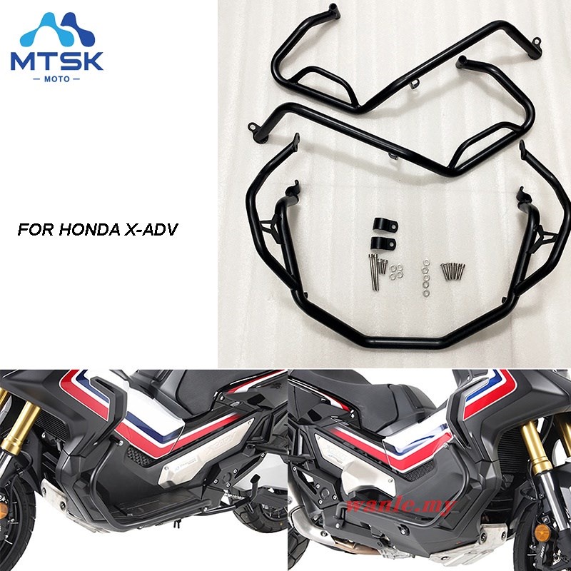 X-ADV XADV 750 Upper+Lower Engine Guard Bumper HighwayFreeway Crash Bar Buffer Fuel Tank ...