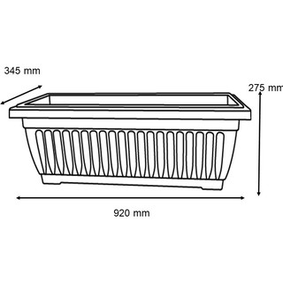 Baba Official | Baba 507-L Planter Box | Rectangular Pot For Indoor and ...
