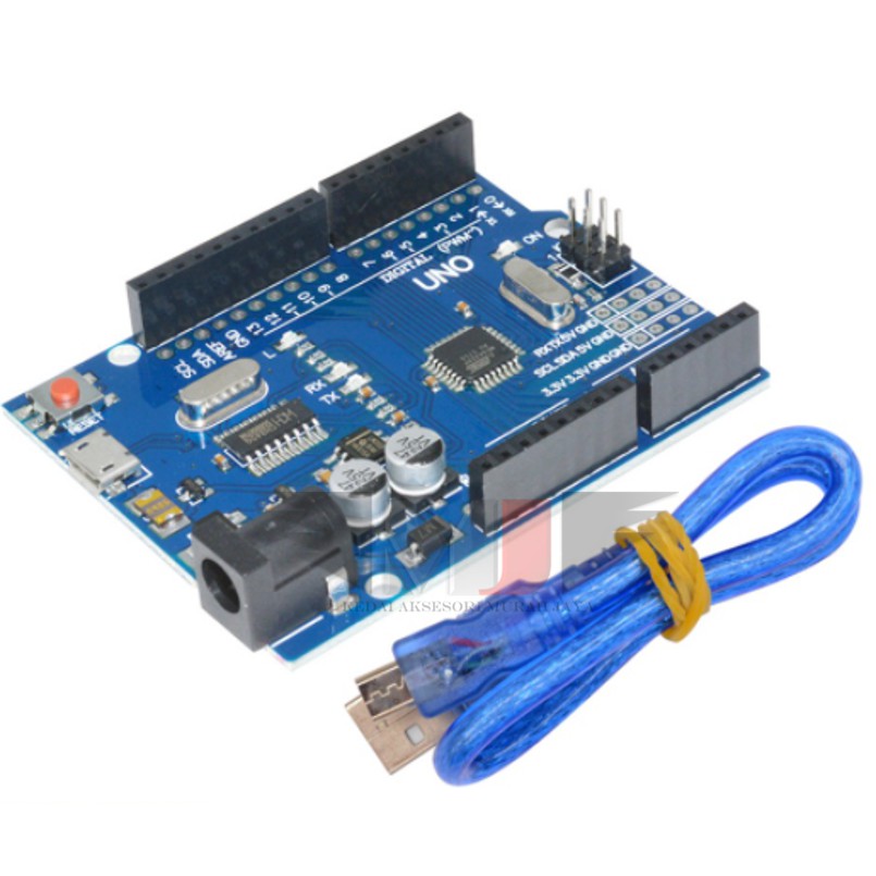 (NJ) 100% ori Arduino Uno Atmega328P Compatible and USB Cable | Shopee ...