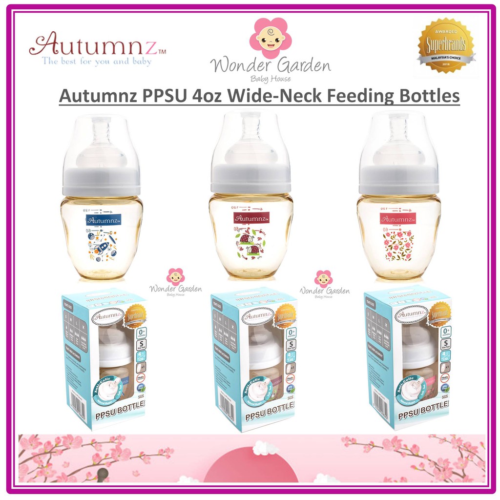 Autumnz PPSU Wide-Neck Feeding Bottles 4oz / 120ml (Botol Susu) | Shopee Malaysia