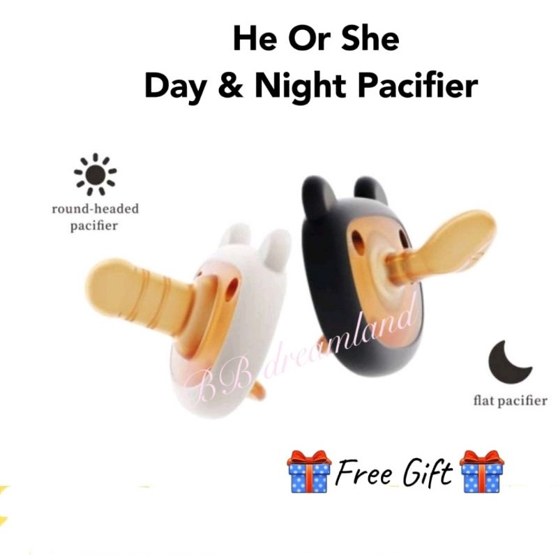 He Or She Day&Night Pacifier | Shopee Malaysia