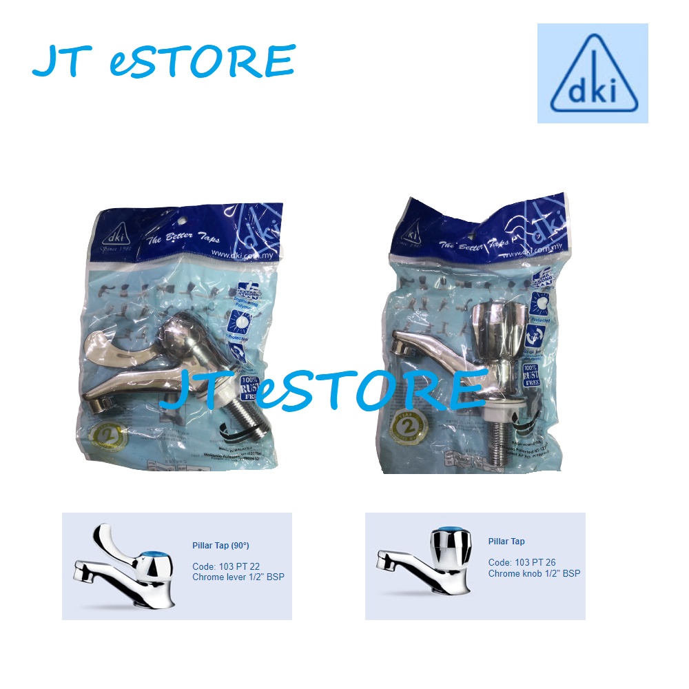 [JT eSTORE] DKI Pillar Sink Tap / Chrome Water Tap / Basin Taps / Paip ...