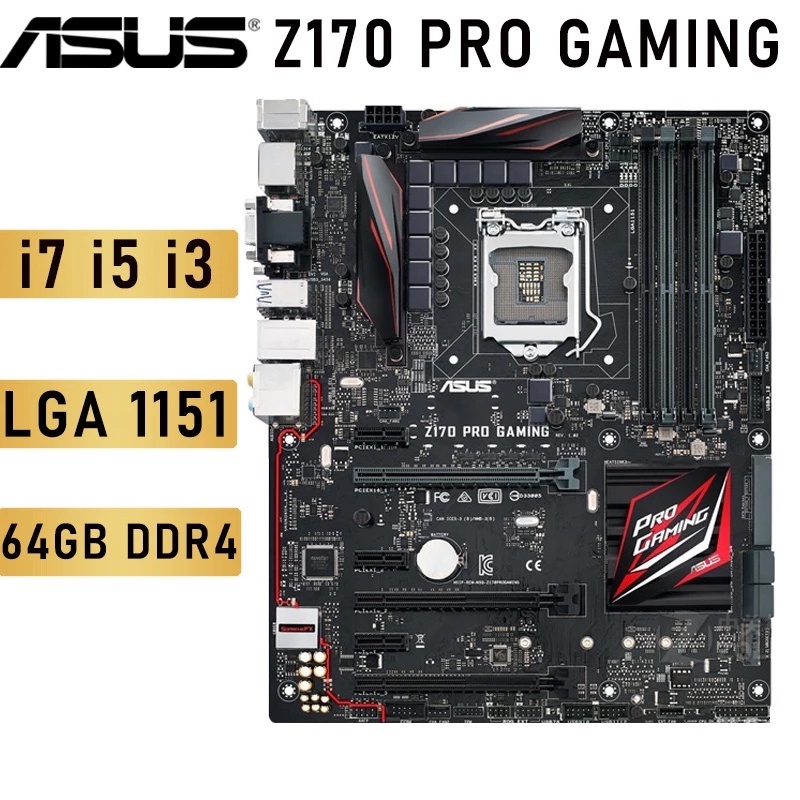 ASUS H170 PRO GAMING Z170 PRO GAMING Intel H170 LGA 1151 Desktop PC Motherboard DDR4 64G ...