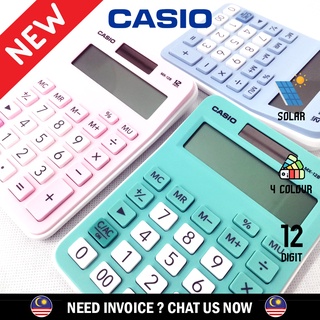 Casio MX-12B 12-Digit Calculator Colourful New 2022 / Kalkulator Mesin Kira Battery Solar ...