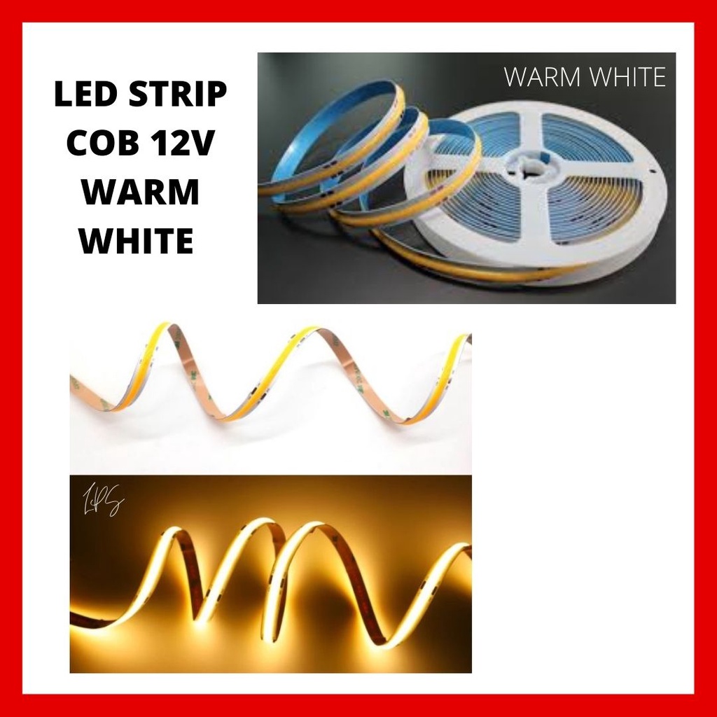 LED STRIP LIGHT / 5 METER / WARM WHITE / COOL WHITE / DAYLIGHT - COB ...