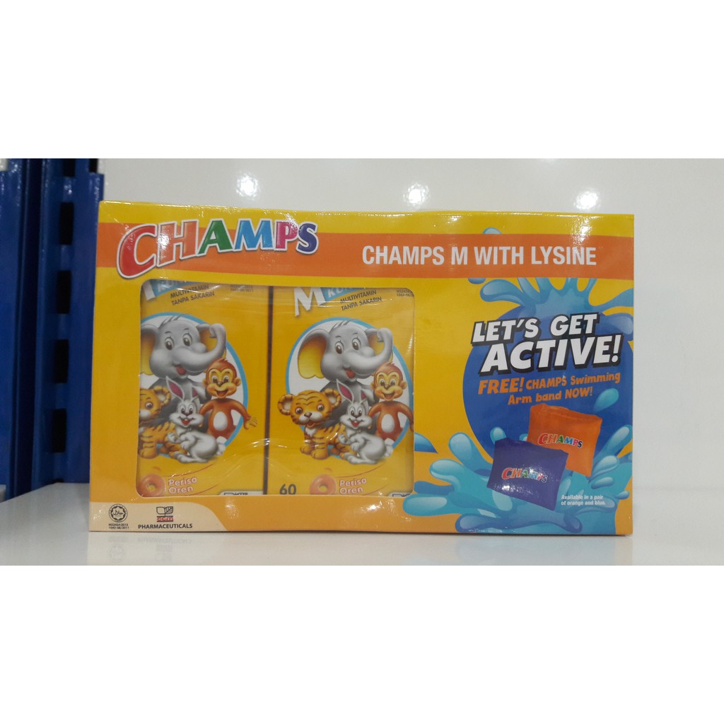 Champs M with Lysine 60'sX2# chewable multivitamin#oren (Exp: 05/2020 ...
