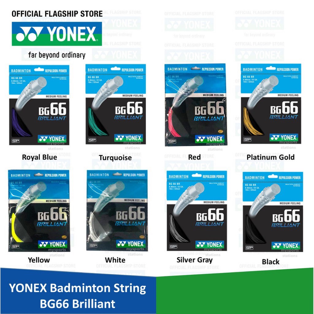 Yonex BG66 Brilliant Badminton String | Tali Badminton | 100% Original ...