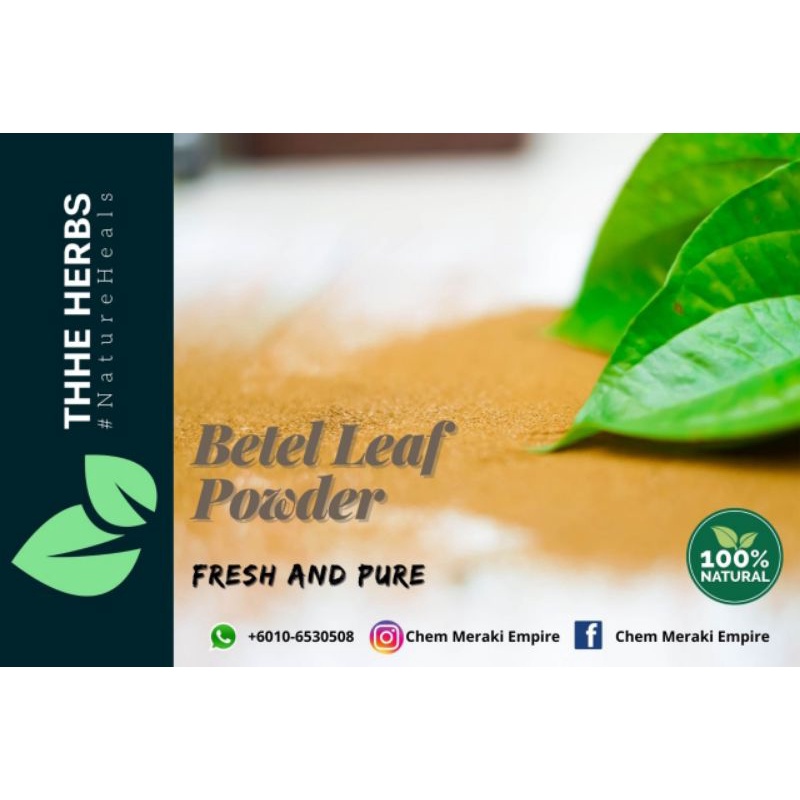 【PROMOTION】THHE HERBS - Betel Leaf Powder 【10g & 50g】【Botanical Extract ...