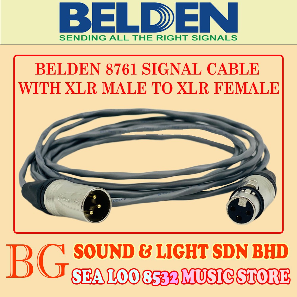 BELDEN 8761 SIGNAL CABLE WITH XLR MALE TO FEMALE READY STOCK IN ...