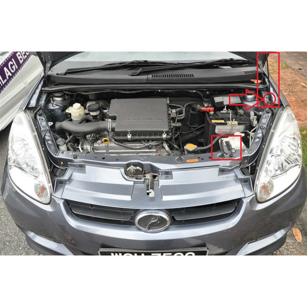 [READY STOCK] PERODUA MYVI BONNET STAND CLIP ROUND STAND IRON AND SET ...