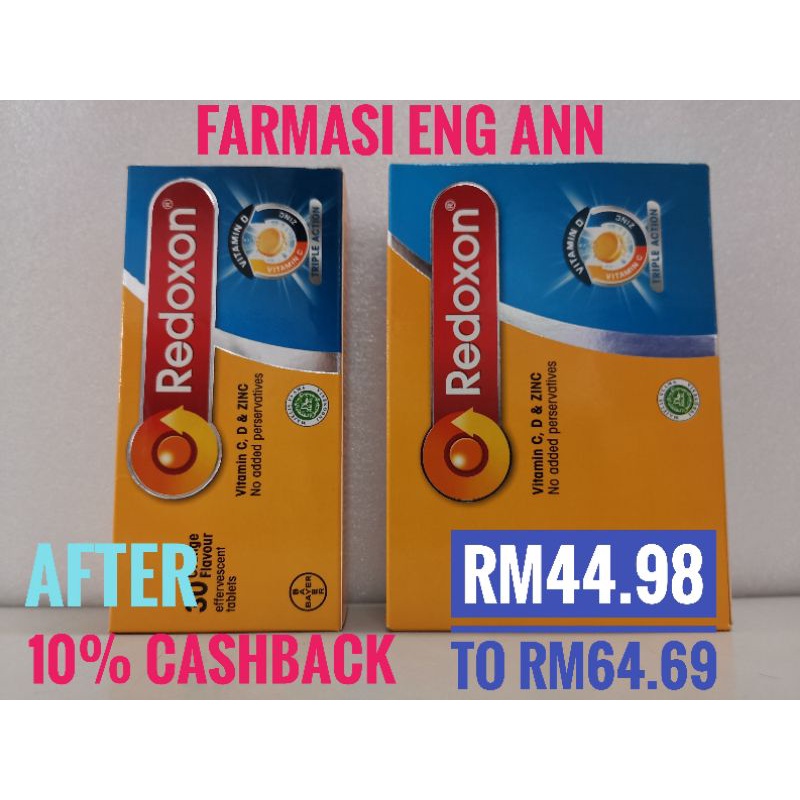 Redoxon Triple Action Vitamin C 1000mg , D & Zinc Effervescent Tablet ...