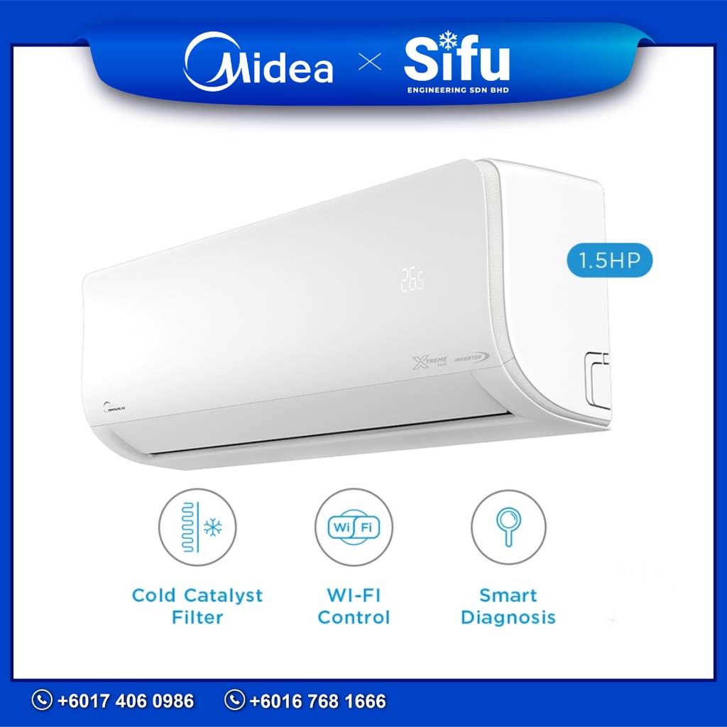 Midea Xtreme Save 1.5HP R32 | Inverter | AirCond | MSXS-13CRDN8 | Shopee Malaysia