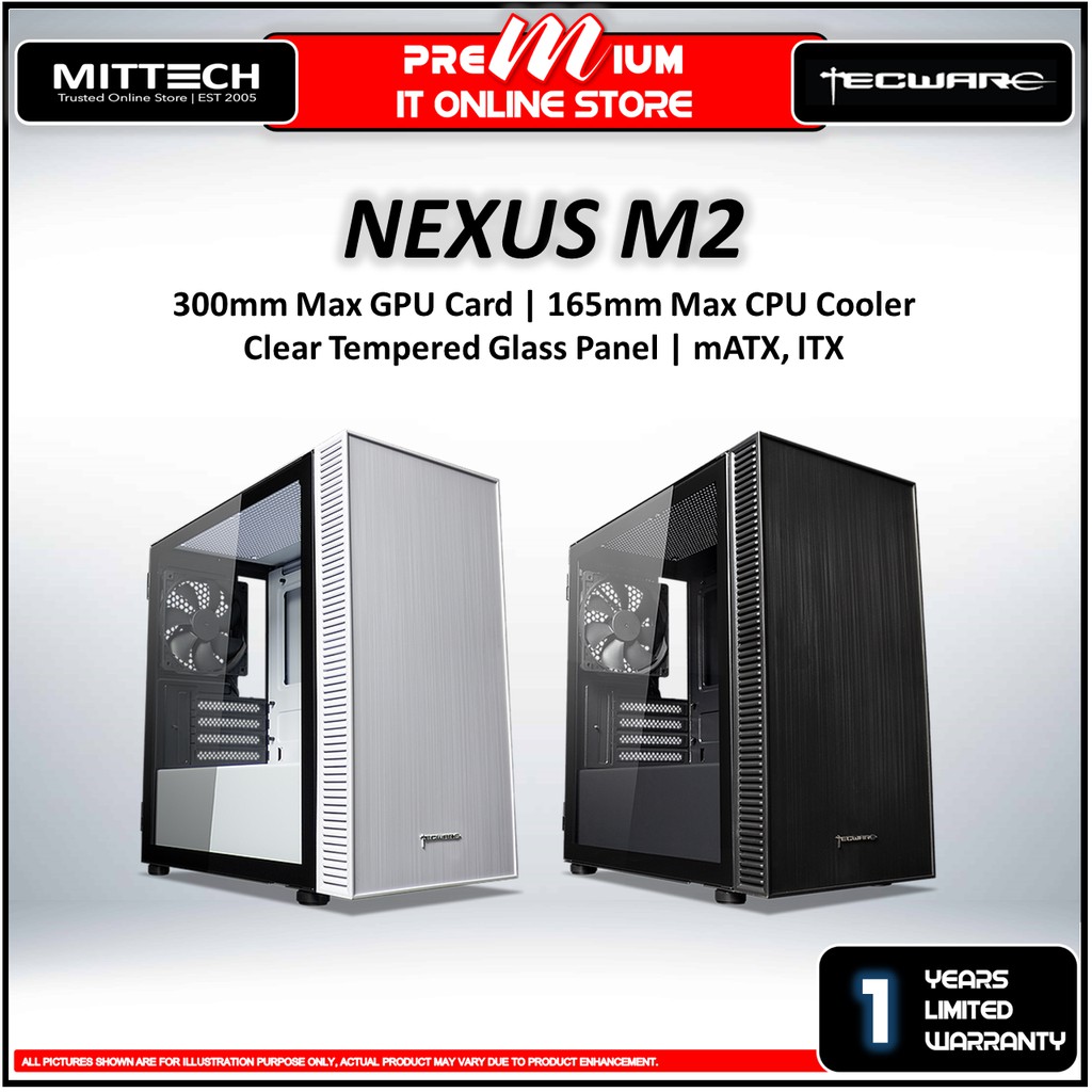 Tecware Nexus M2 TG Casing | 300mm Max GPU Card | 165mm Max CPU Cooler ...