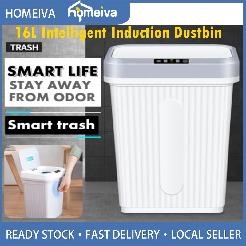 16L Intelligent Induction Dustbin Automatic Touchless Smart Dustbin ...