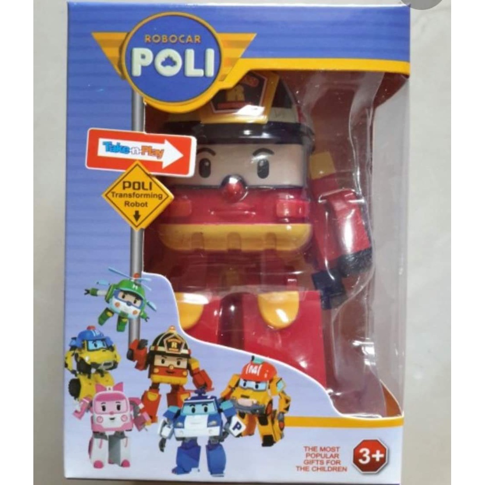 TOY Robo Car POLI FireTruck Transforming | Shopee Malaysia