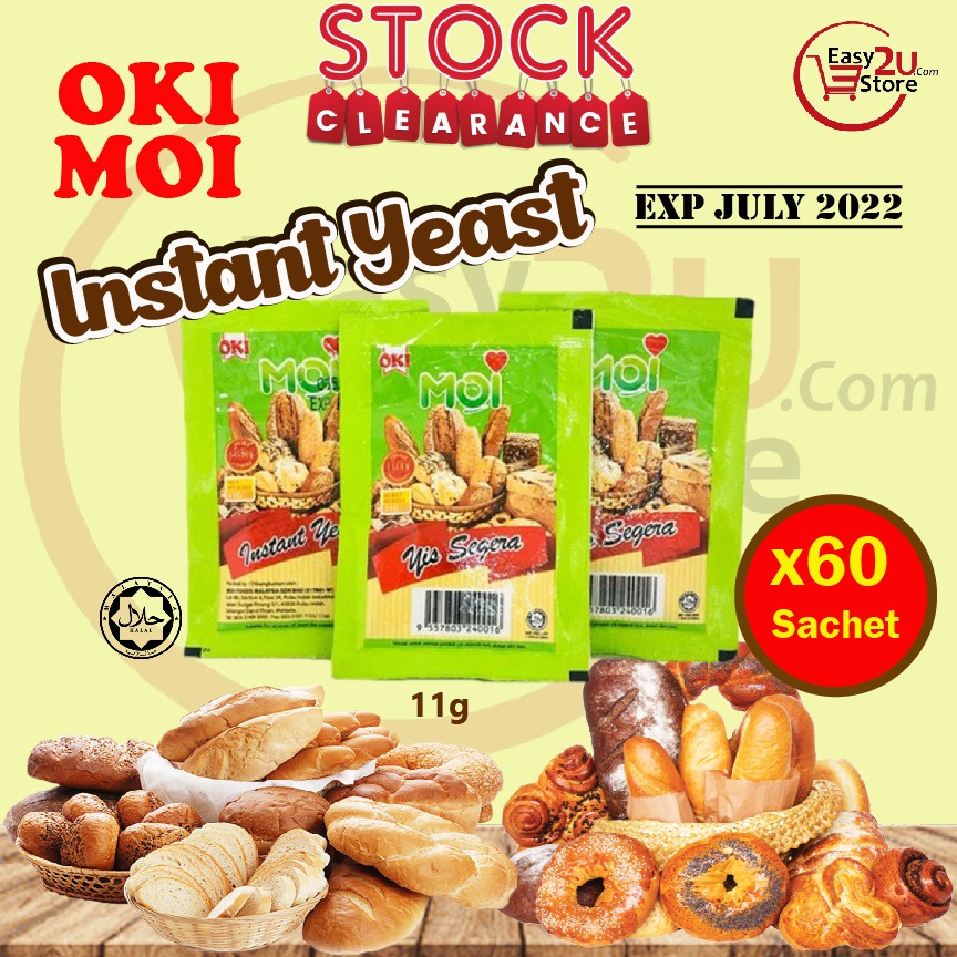 OKI / MOI Instant Yeast / Yis Segera Ibu Roti - 11gm - Box / Tary ...