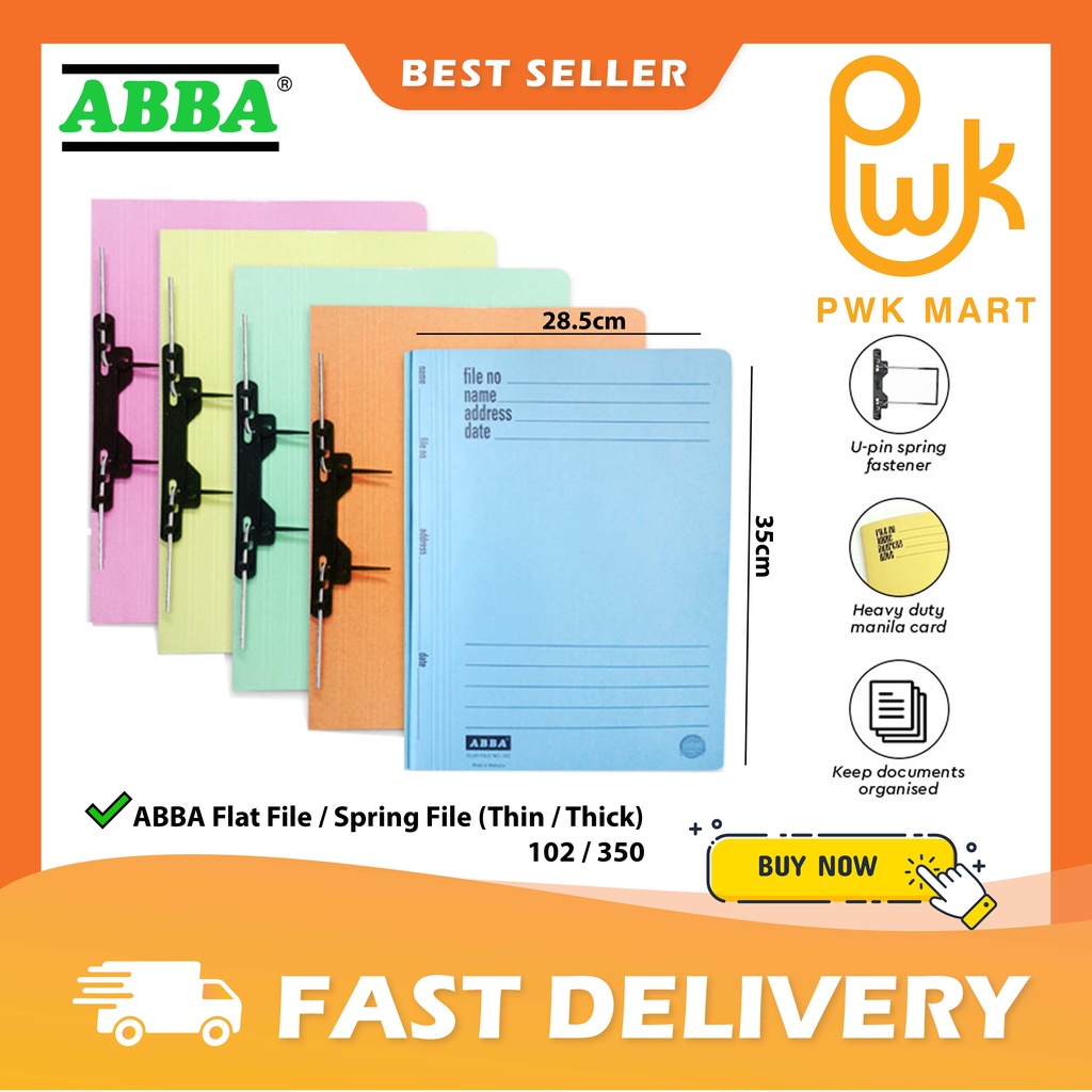 ABBA Manila Spring Flat File/Manila Fail Kertas/File Filing/102(UP) 🔥 ...