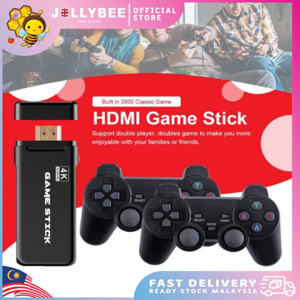 JollyBee Portable 10k Game Stick 4K TV Video Game Console With 2.4G ...