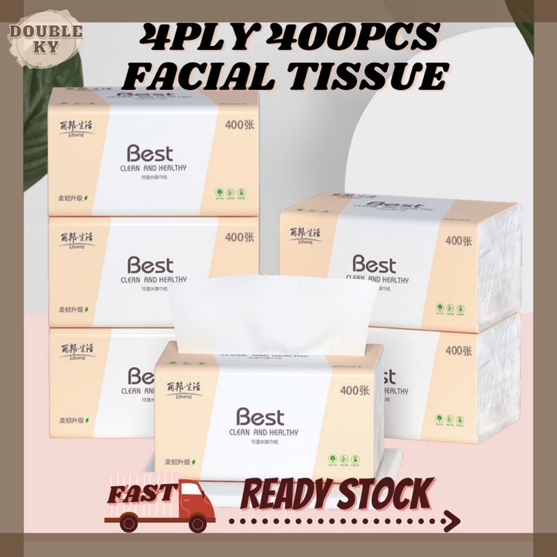 Best Soft Tissue Paper Facial Tissue Paper 400 Sheets 100Pulls*4Ply ...