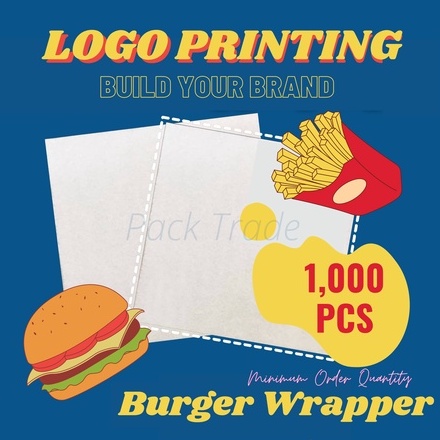 [ LOGO PRINTING ] Custom Burger Wrapping Paper / Burger Wrap/ Wax Grade ...