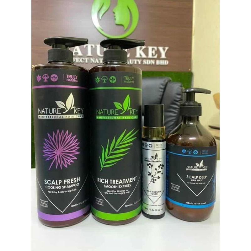 (new packaging)Nature key shampoo/treatment/peeling/scrub/tonic/hair ...