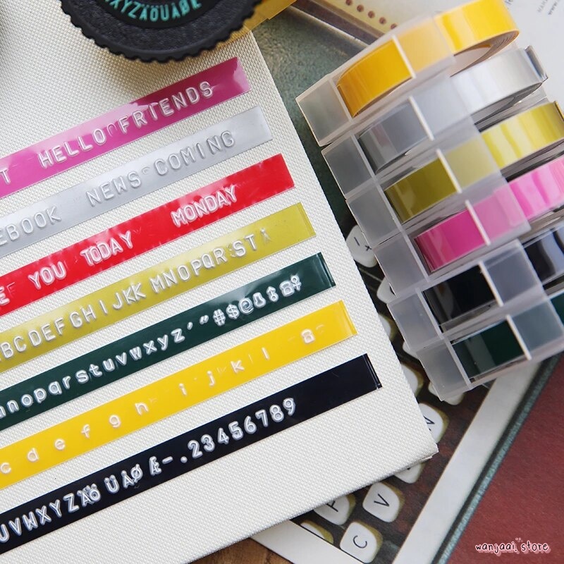 LABELS MAKER TAPE / Refillable for Diy Tape Writer Label Maker Motex ...