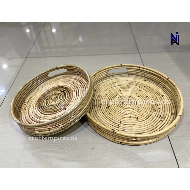 DULANG ROTAN SPIRAL / RATTAN TRAY / SERVING TRAY | Shopee Malaysia