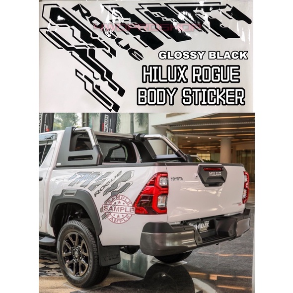 HILUX ROGUE BODY STICKER GLOSSY BLACK FOR HILUX REVO ROCCO ROGUE 2.4 ...