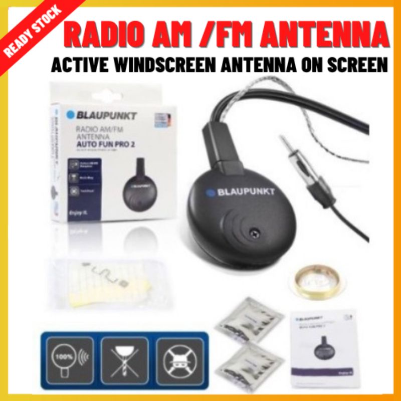 Blaupunkt Antenna Auto Fun Pro 2 Radio FM/AM Active Windscreen Antenna ...