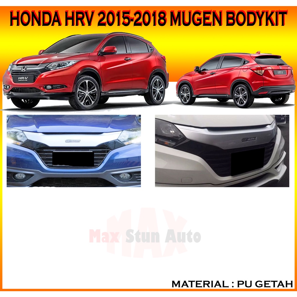 HONDA HRV HR-V 2015-2018 MUGEN STYLE FRONT GRILL GRILLE SARUNG DEPAN (MG) PU GETAH BUMPER SKIRT ...