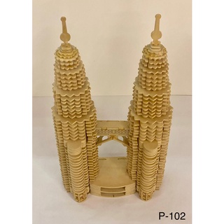DIY 3D WOODEN PUZZLE KLCC | Shopee Malaysia