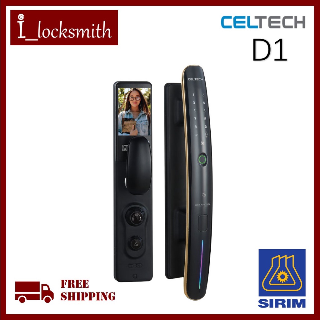 Celtech Smart Digital Lock D1 Full Motorised Video Smart Lock | Shopee Malaysia