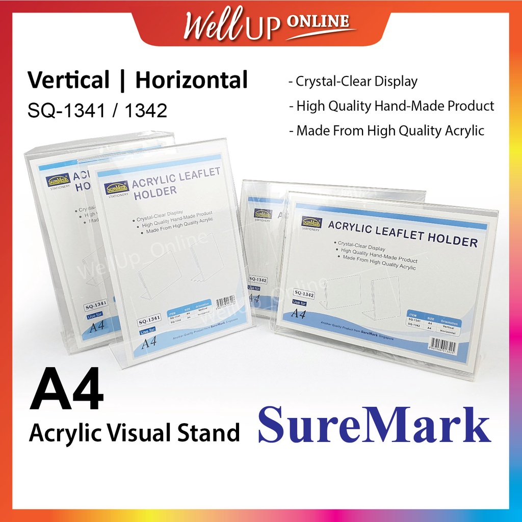 SureMark - Acrylic Leaflet Holder A4 Acrylic Display Stand L-shape ...