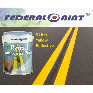 Federal Paint 5L Yellow Parking Line Paint / Road Line Marking Paint ...
