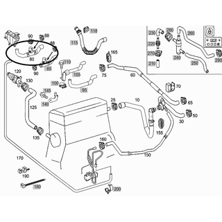 Mercedes Benz Original Heater T Joint Hose W203 W209 2038300796 ...