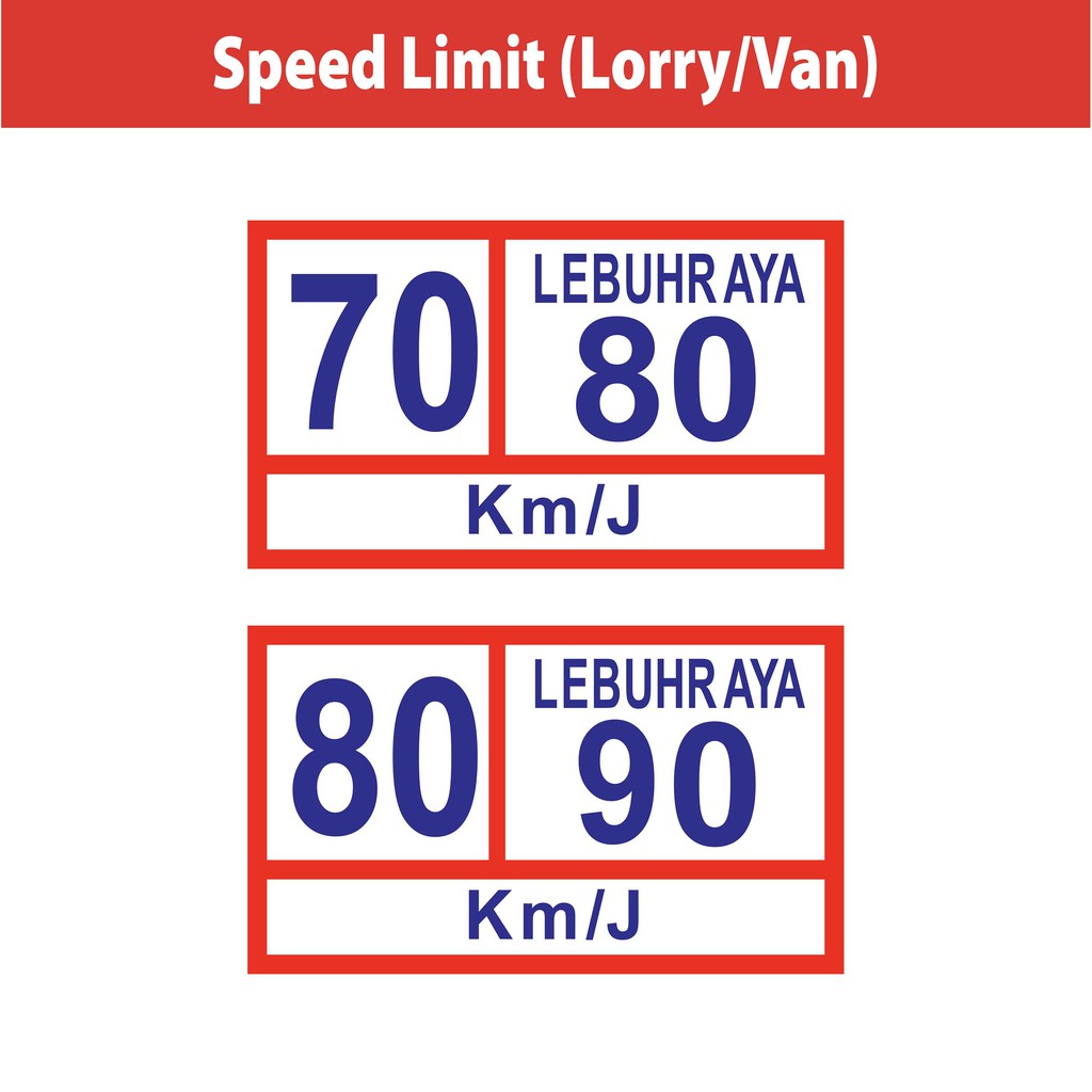 [Ready Stock] Speed Limit 70/80 80/90 Lorry Van Truck Sticker | Shopee ...