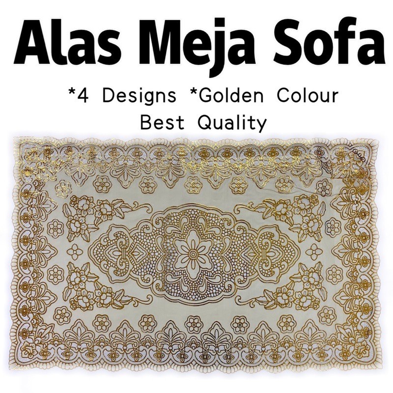 alas meja AM｜Raya Promotion Alas Meja Sofa Ruang Tamu Gold colour ...