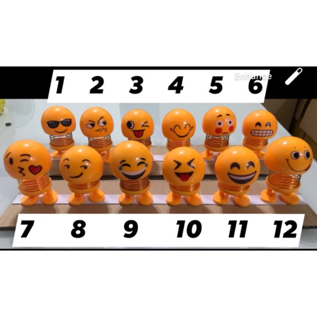 Smiley Toy, Spring Shaking Head Toy, Emoji car accessories, Good ...