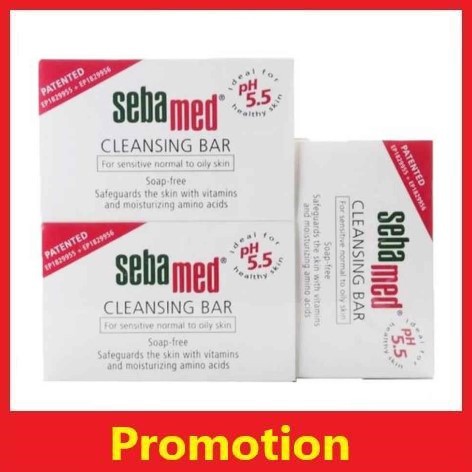 SEBAMED CLEANSING BAR 150G X 2 +100G- For Sensitive normal to oily skin ...