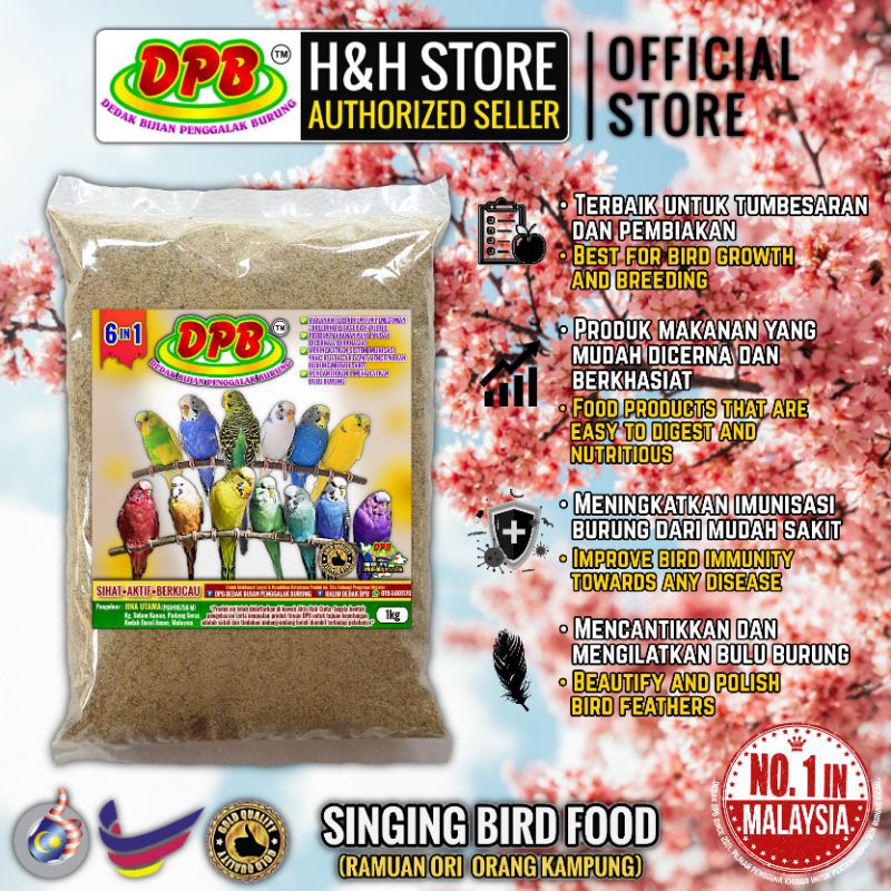 MAKANAN BURUNG BAJI / BUDGIE DPB (CAMPURAN 6 IN 1) UNTUK TUMBESARAN ...