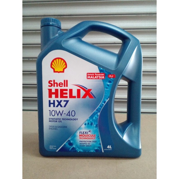 Shell Helix HX7 10W-40 Semi Synthetic Engine Oil (4L) Minyak Hitam ...